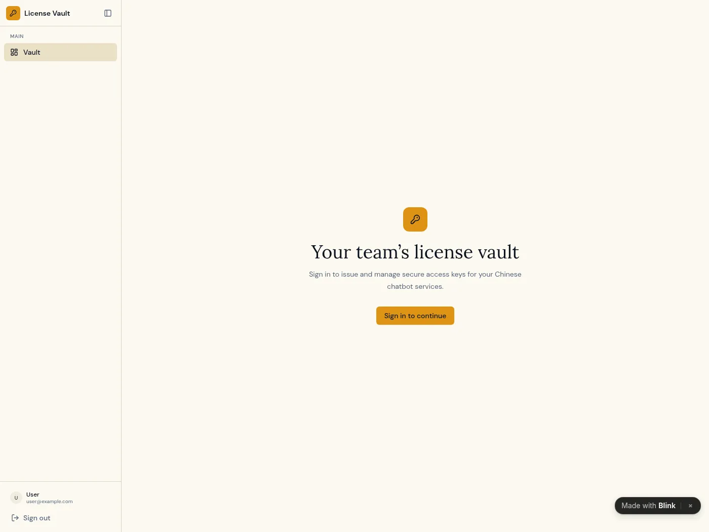 ChatBot License Vault