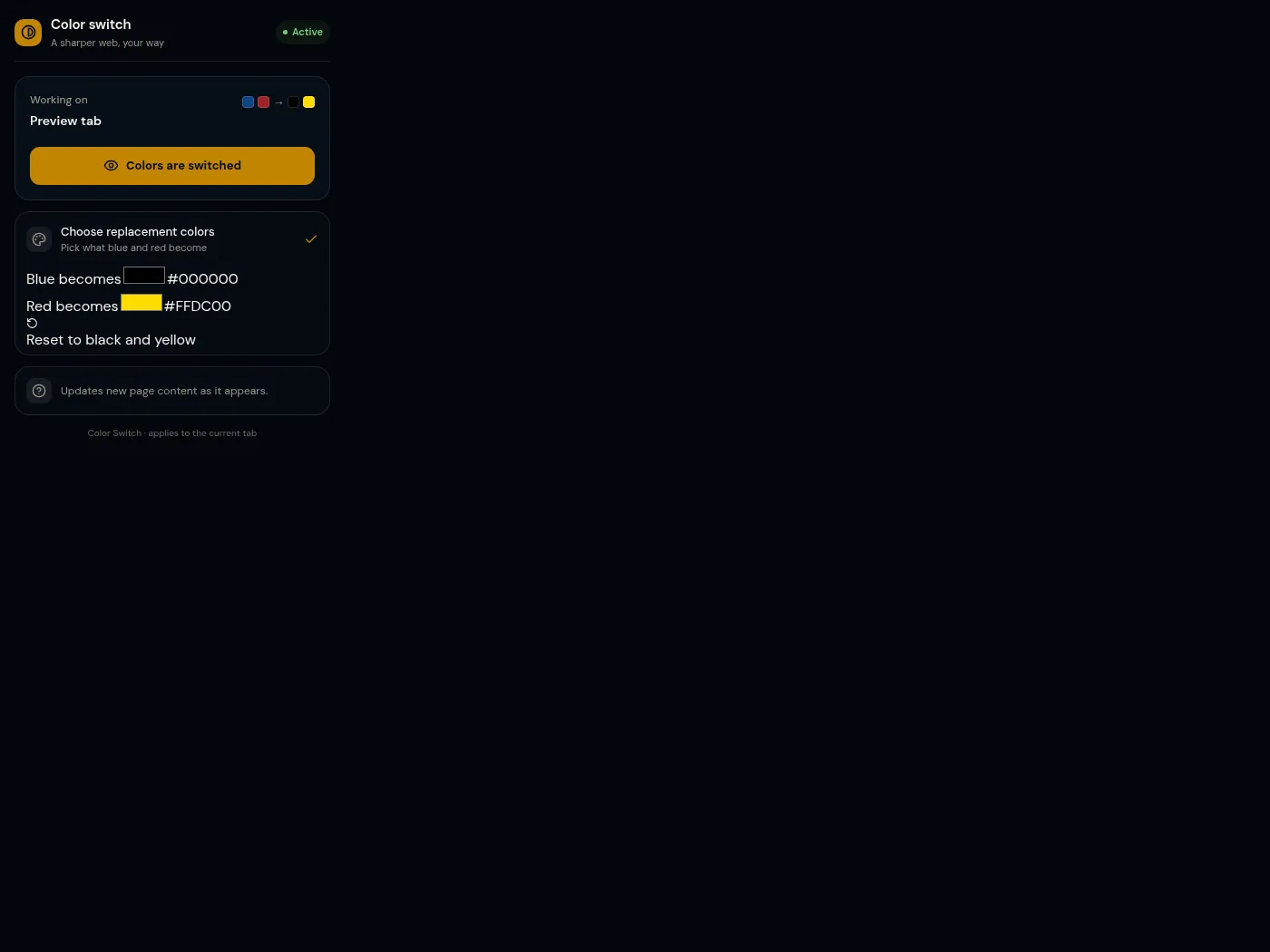 Color Switch Extension