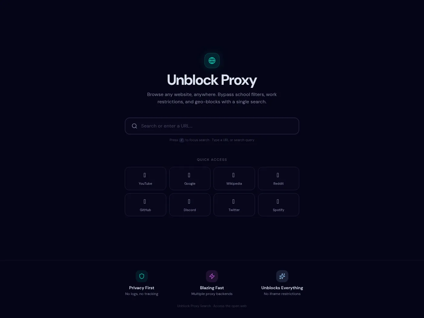 Unblock Proxy Search