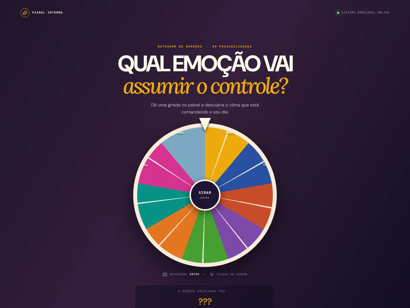 Roleta das Emoções