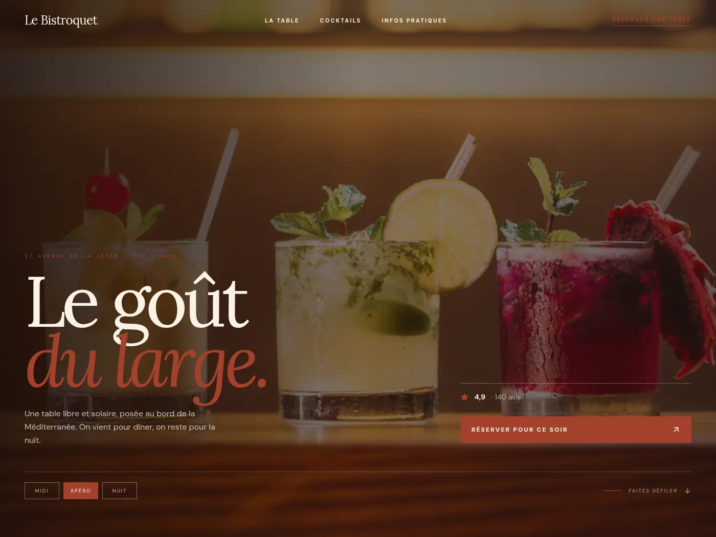 Le Bistroquet Web Presence