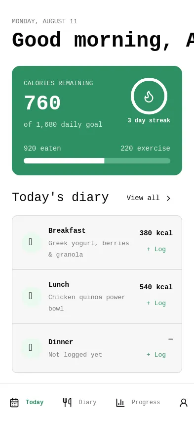 FitnessPal Tracker