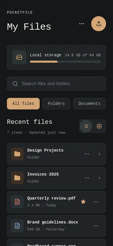 PocketFile Manager