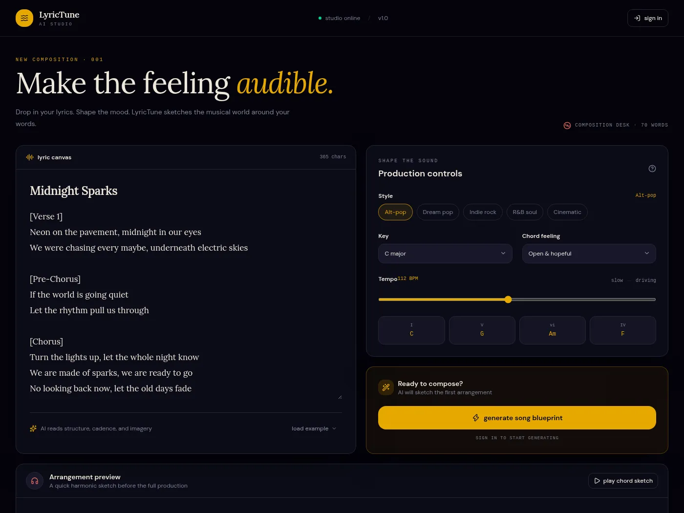 LyricTune AI Studio