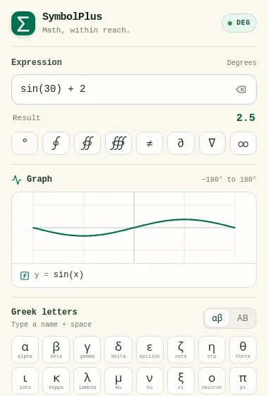 SymbolPlus Math Extension