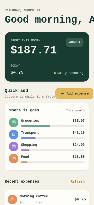 SpendTrack Mobile