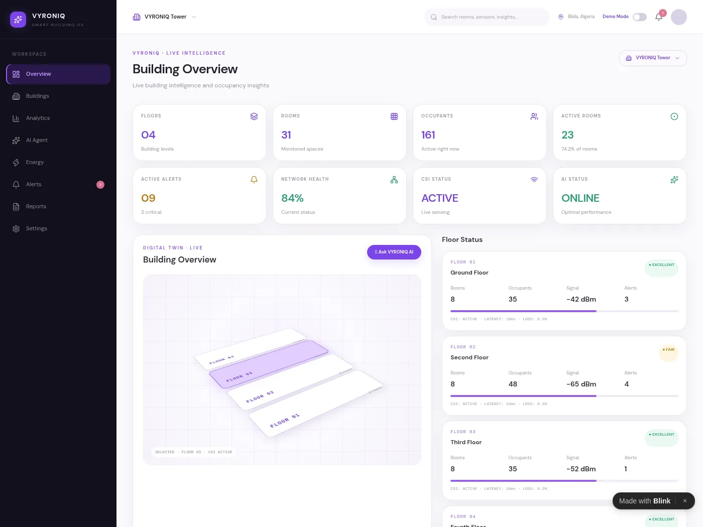 VYRONIQ Dashboard Frontend