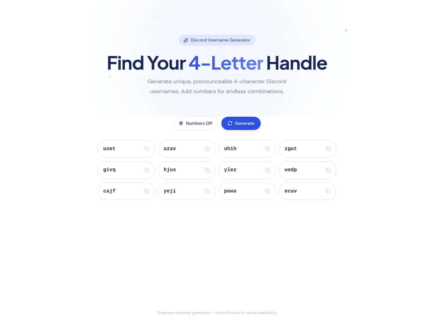 Discord Handle Genie