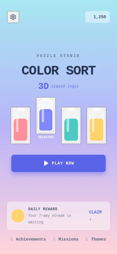 Color Sort 3D UI Kit