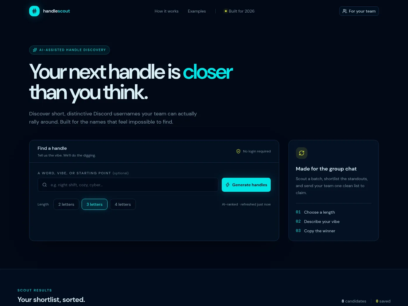 Discord Name Finder AI