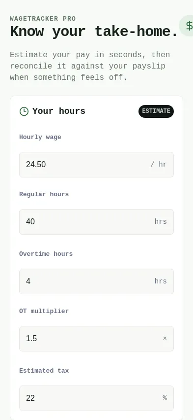 WageTracker Pro