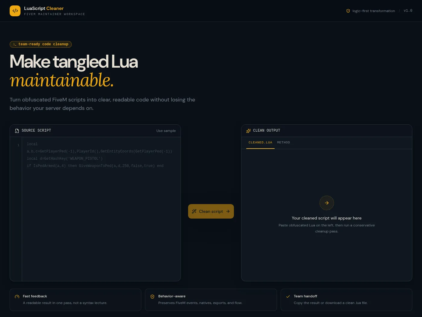LuaScript Cleaner