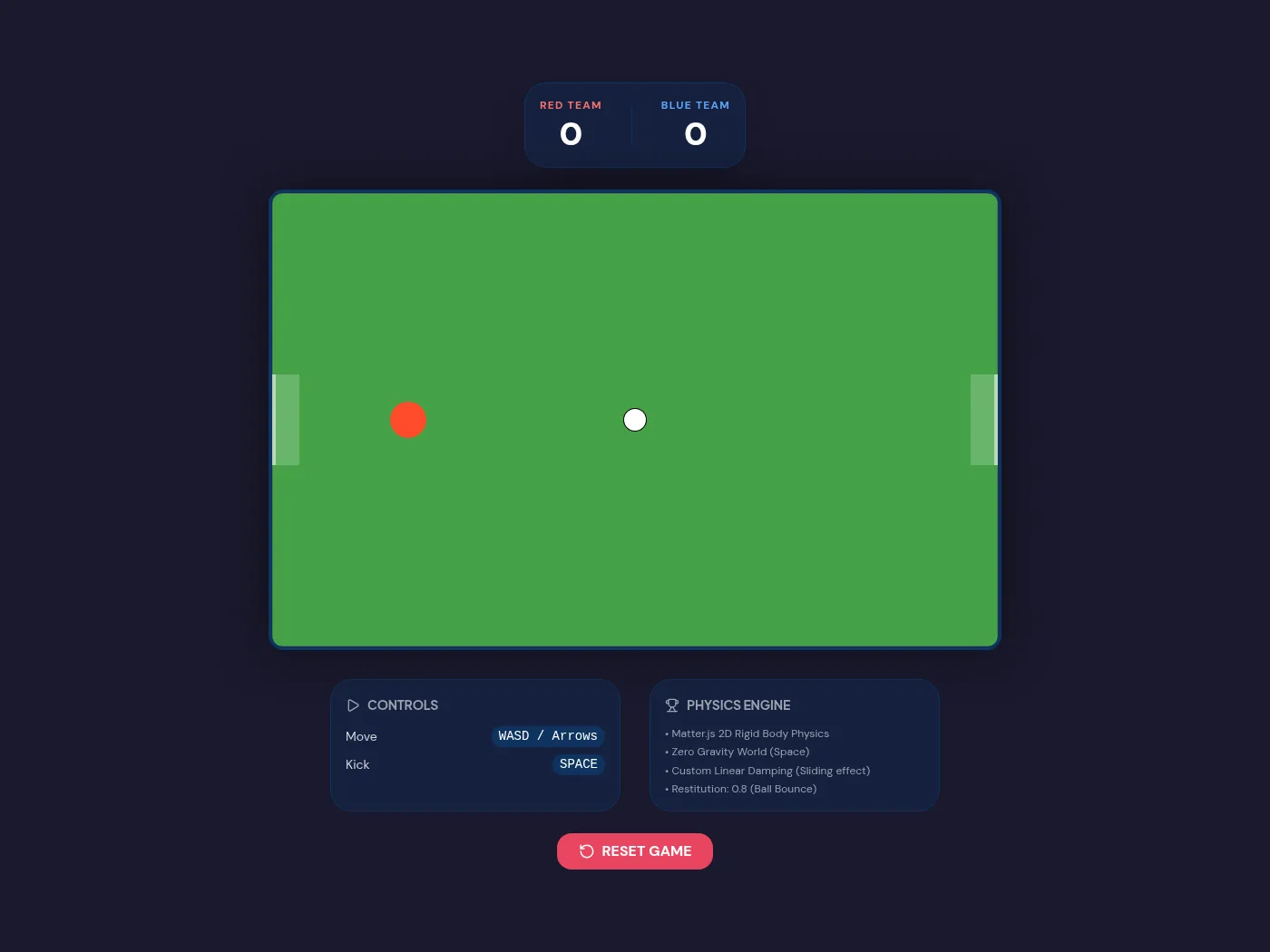 Haxball Physics Simulator