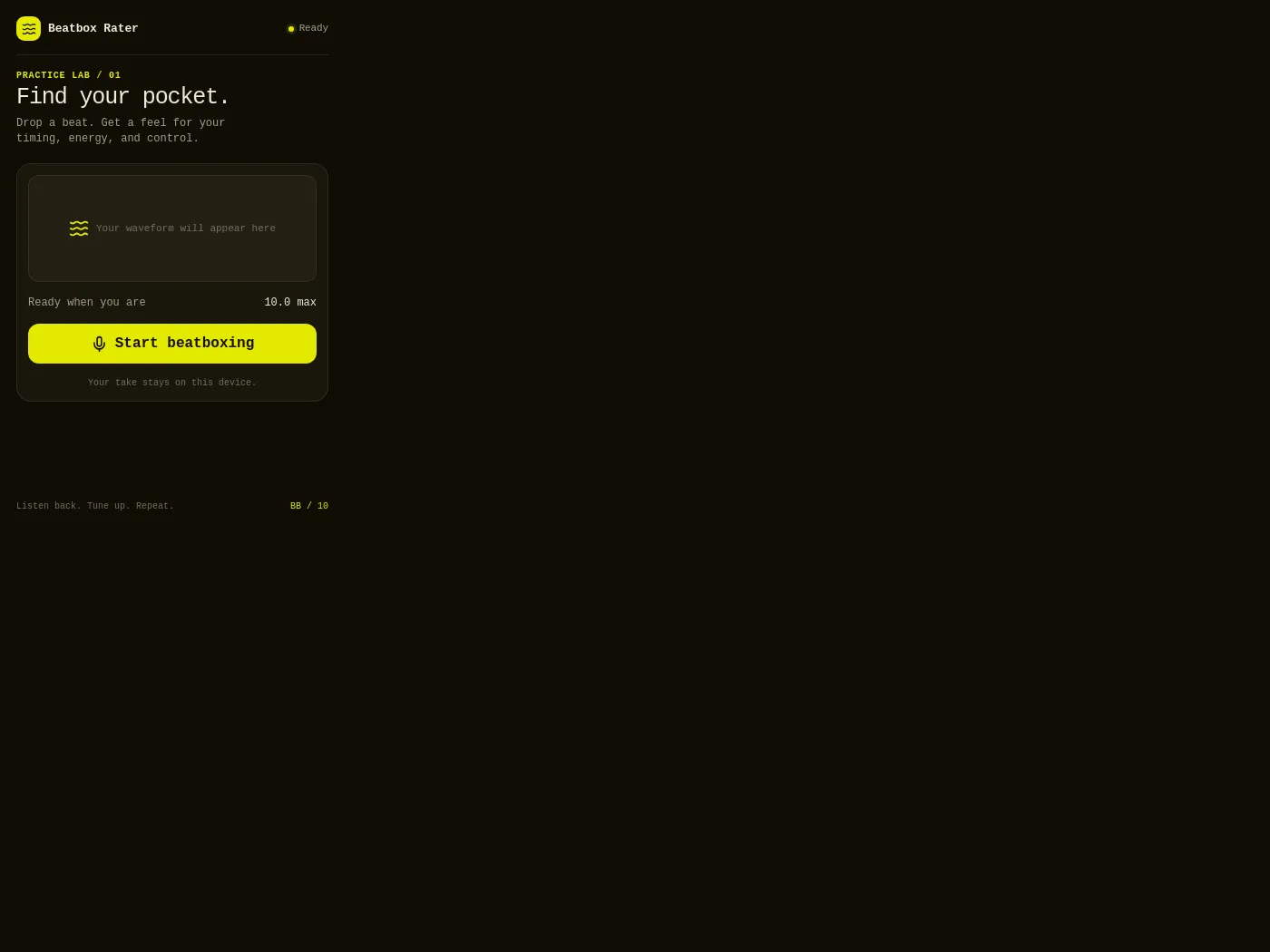 Beatbox Rater Extension