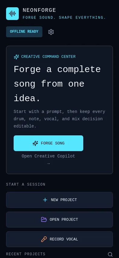 NeonForge Music Studio