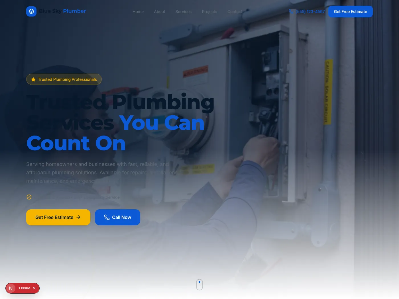 Blue Sky Plumbing Site