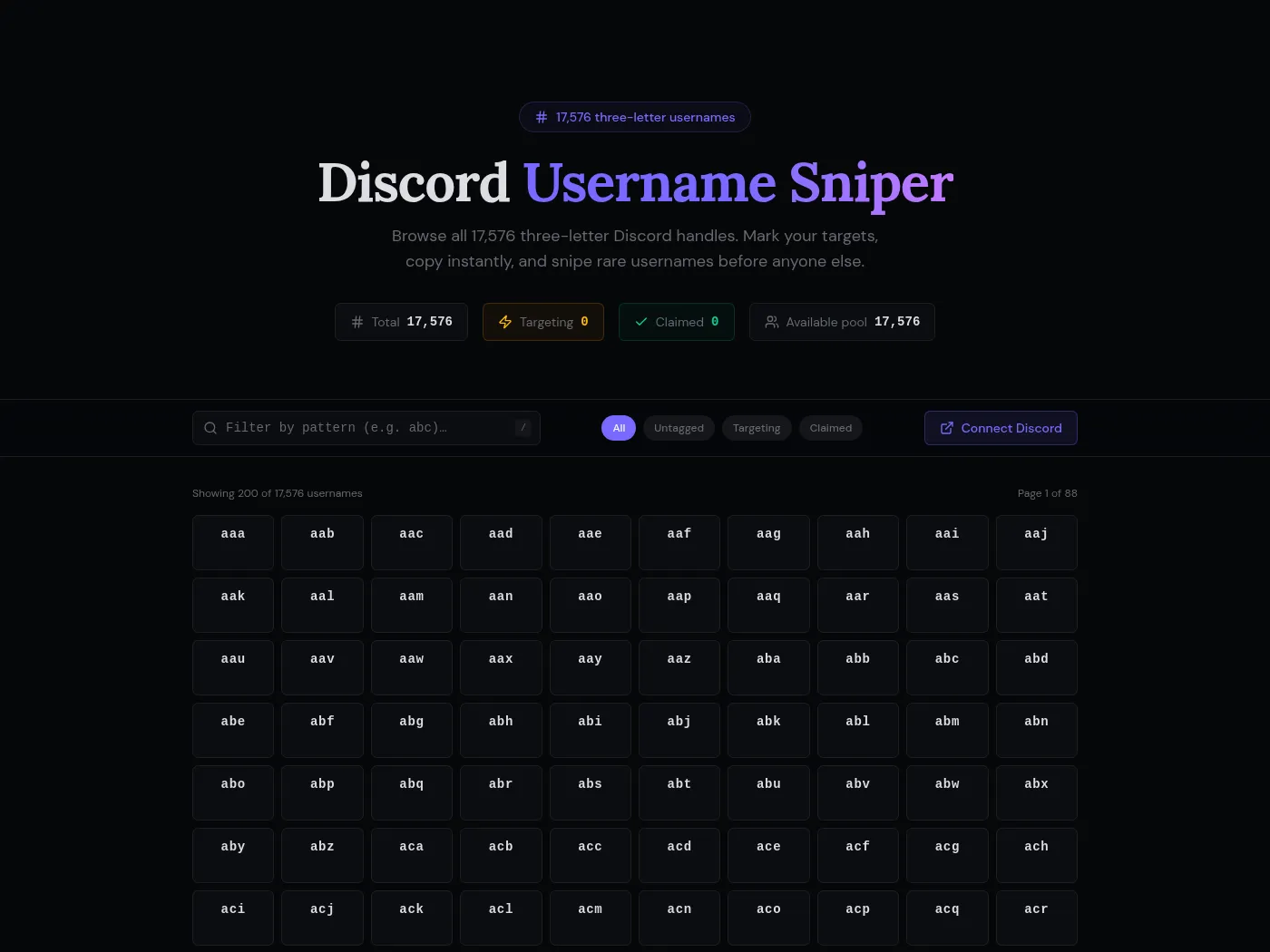 Discord Name Sniper