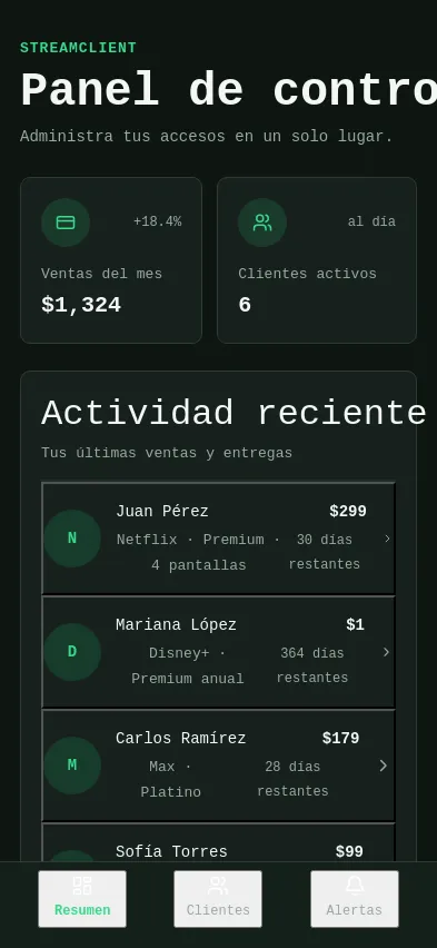 StreamClient Manager