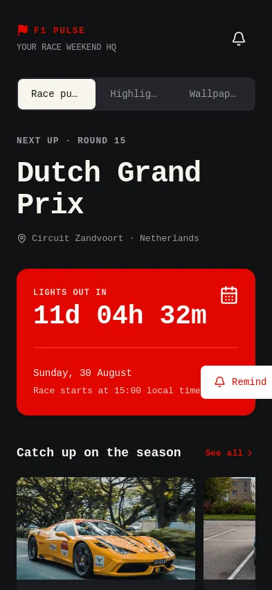F1 Pulse App