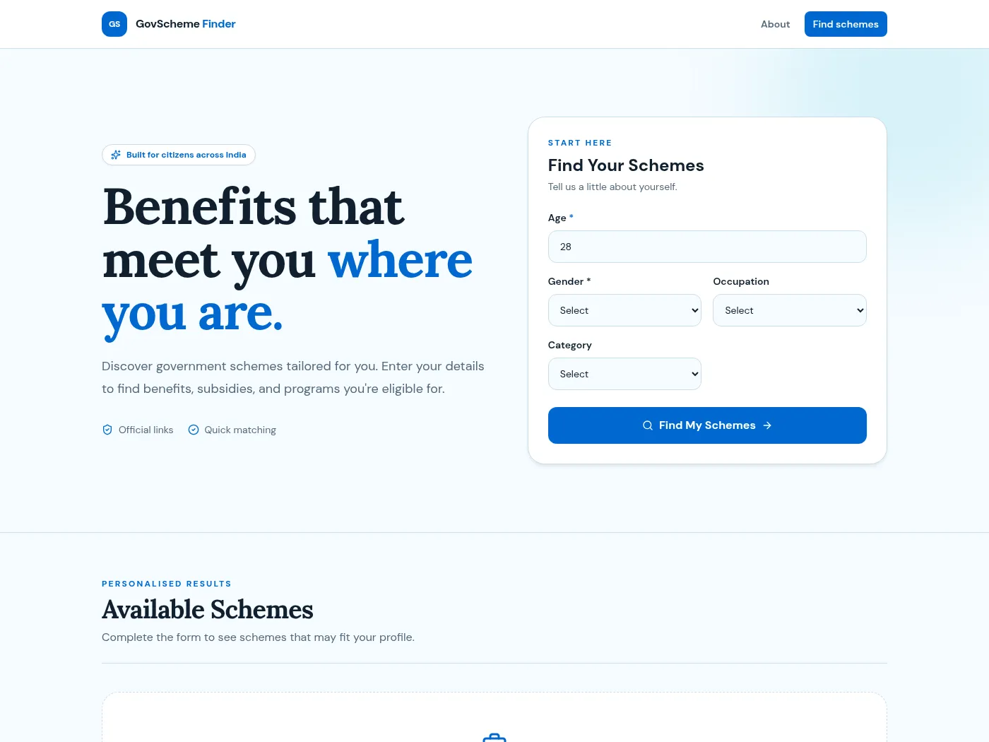 GovScheme Finder
