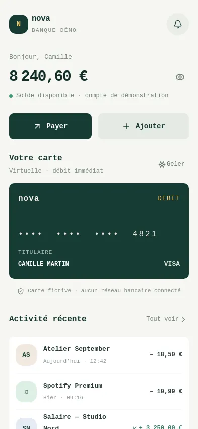 NovaBank Demo App