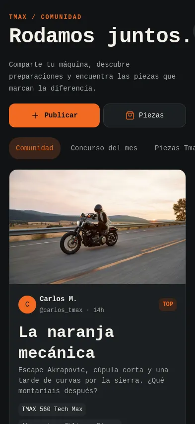 Tmax Comunidad App
