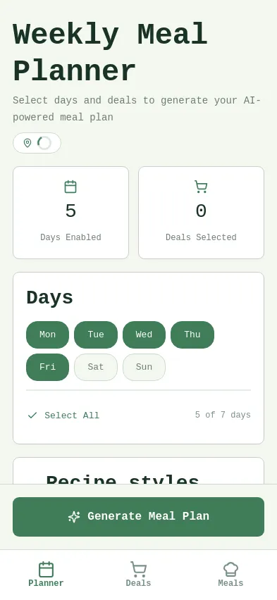 Smart Meal Planner