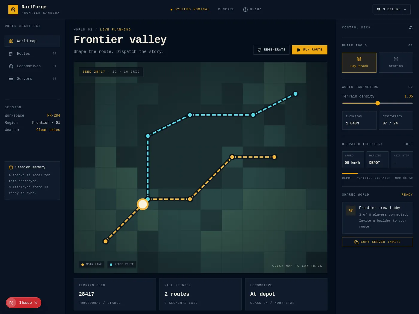 RailForge Multiplayer Sandbox
