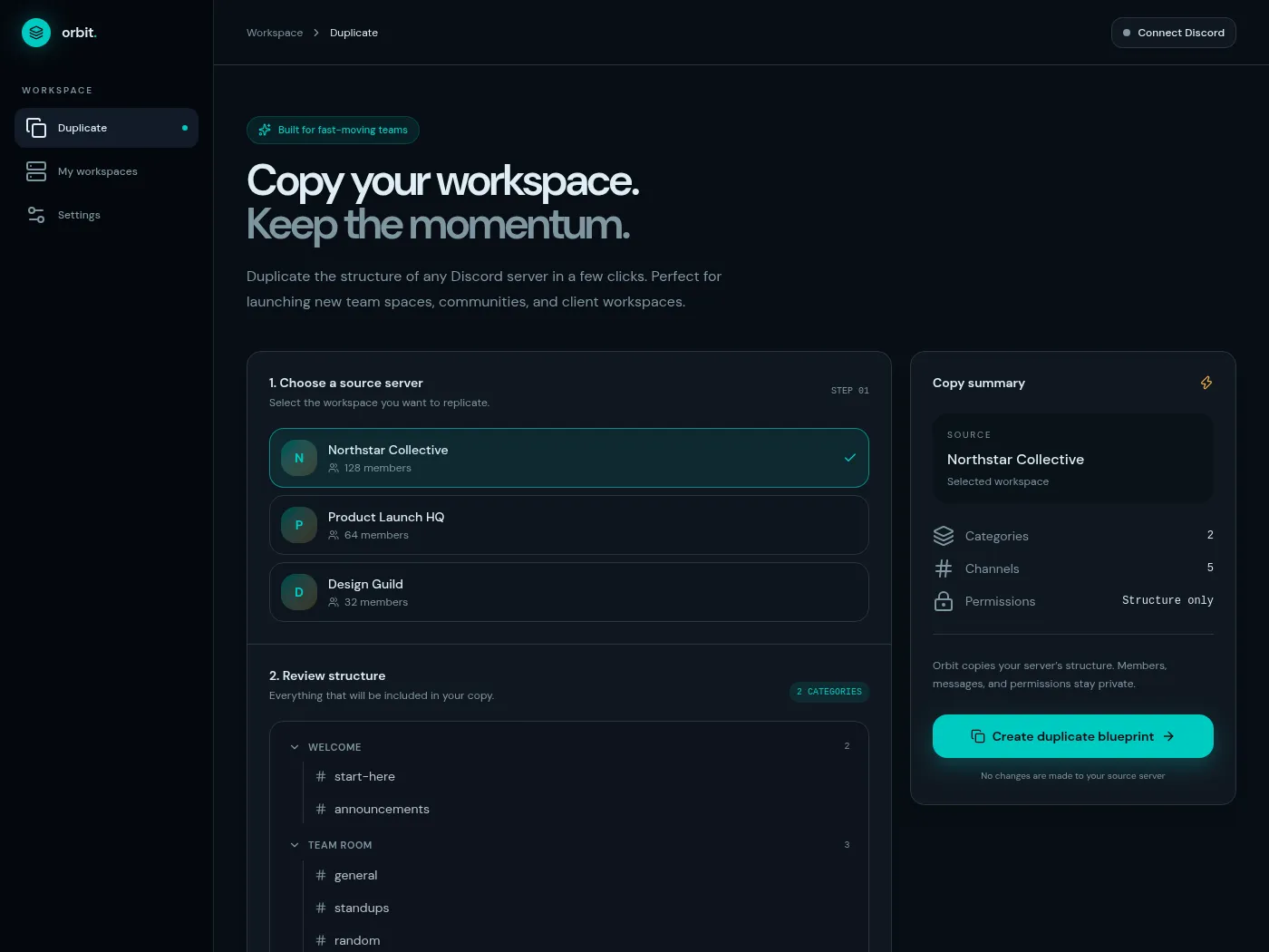 Discord Server Duplicator