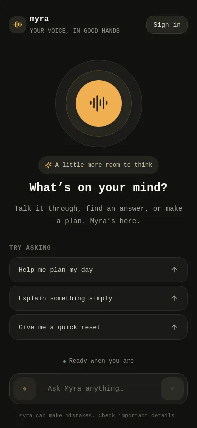 Myra Mobile Voice Assistant
