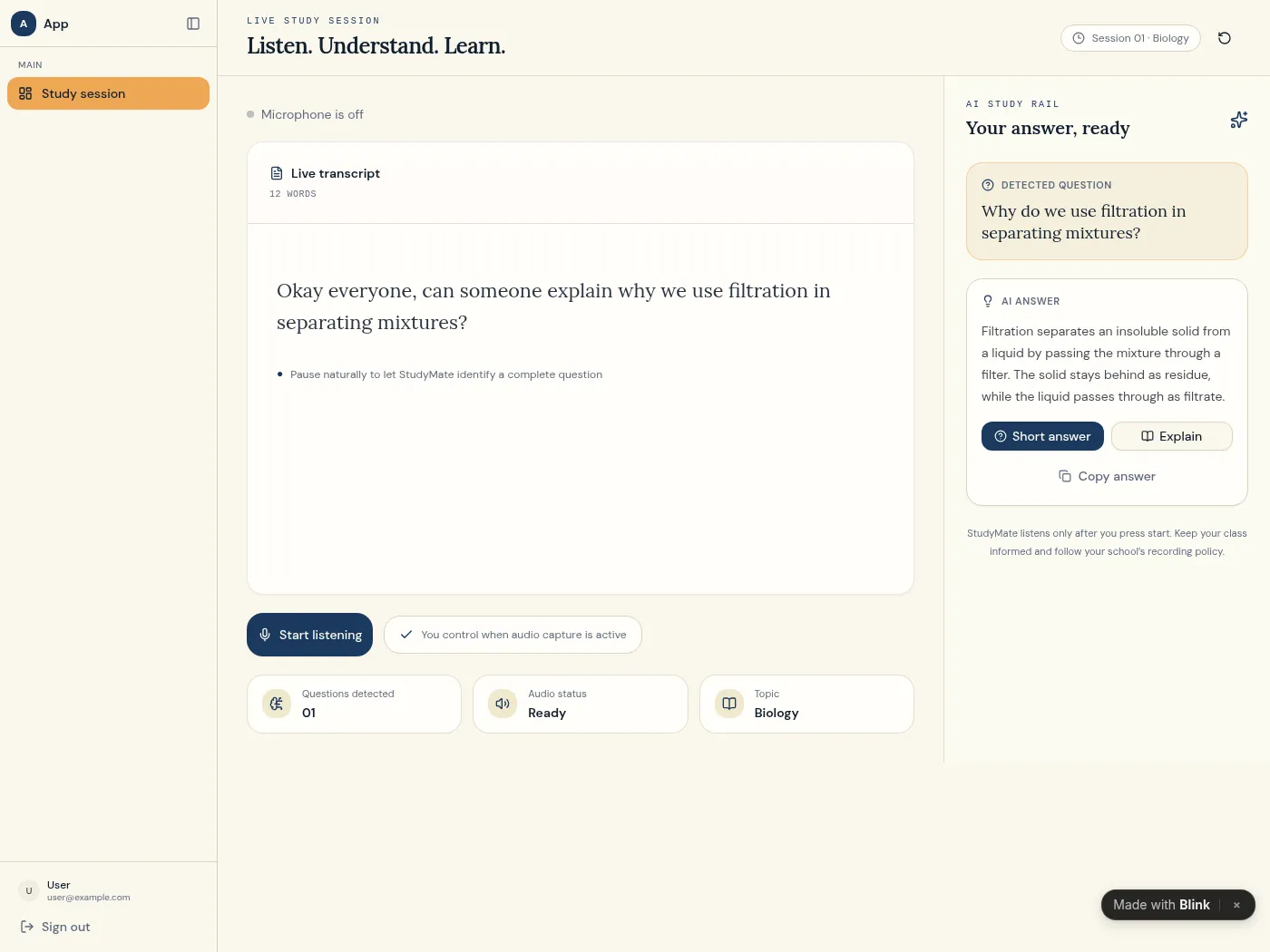 StudyMate AI Assistant
