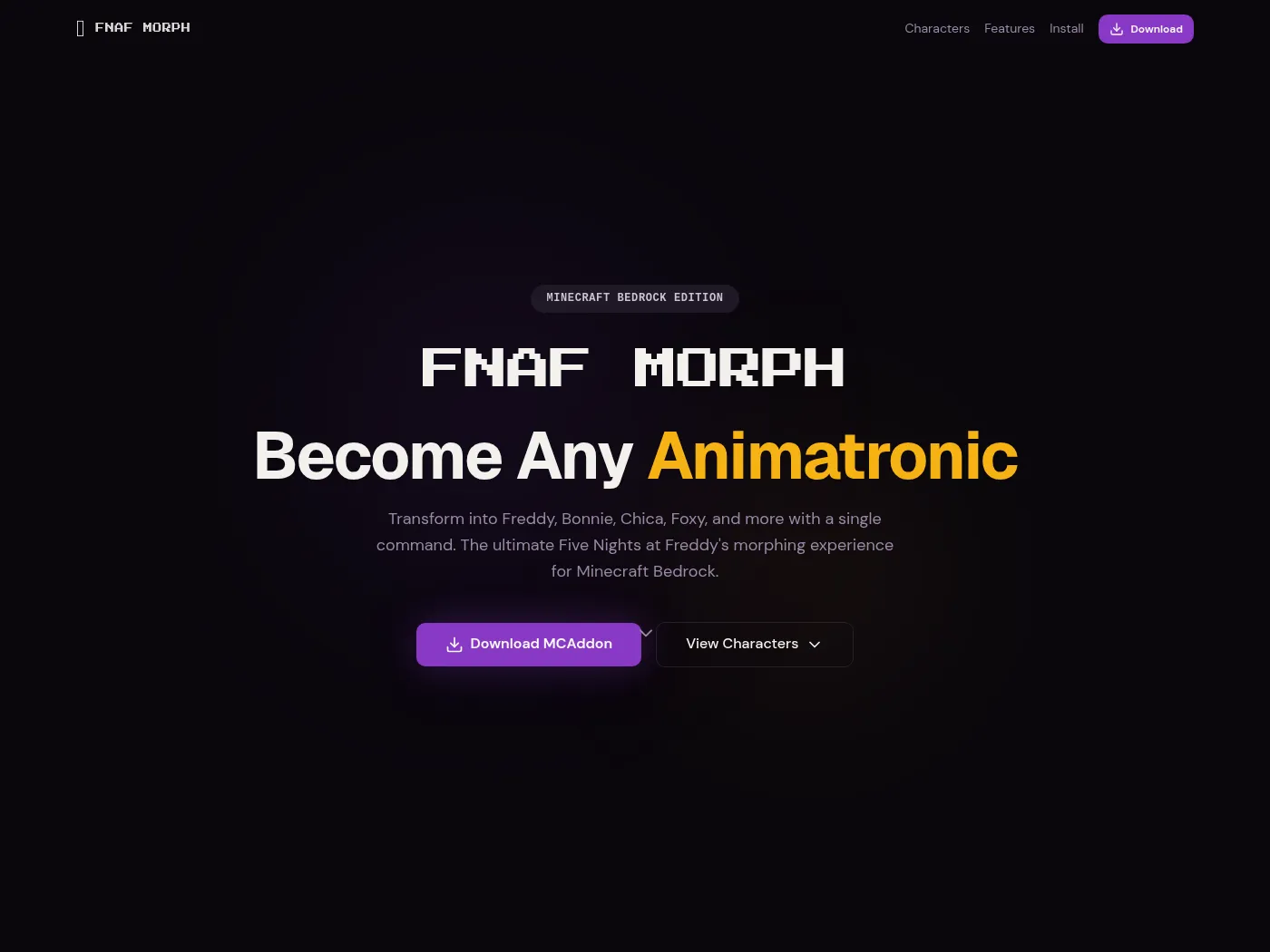 FNAF Morph MCAddon
