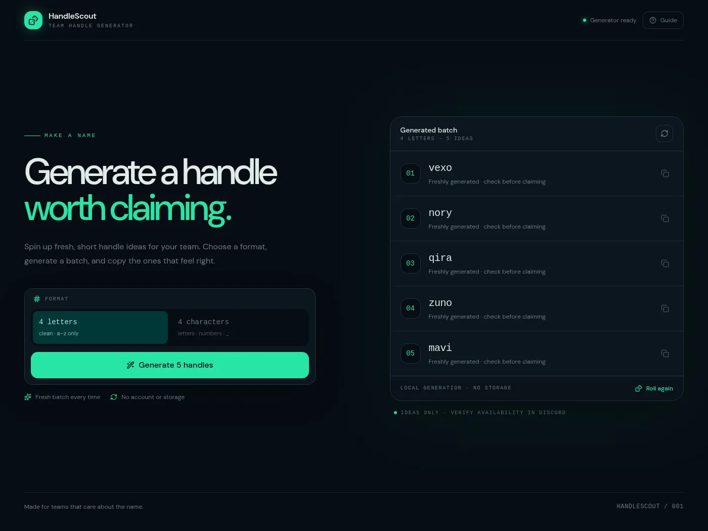 HandleScout