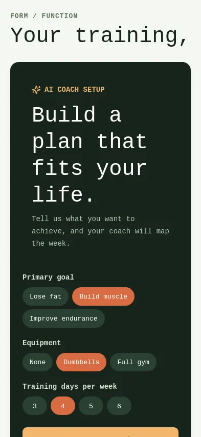 AI Workout Planner