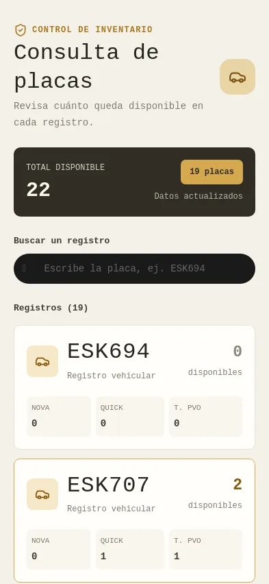 Consulta de Placas