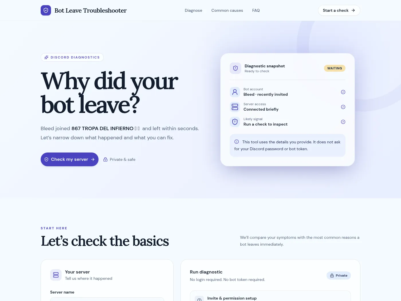 Discord Bot Troubleshooter