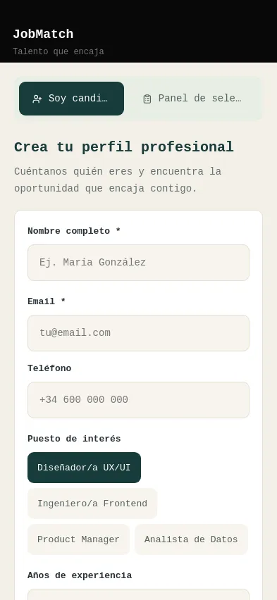 JobMatch Mobile Portal