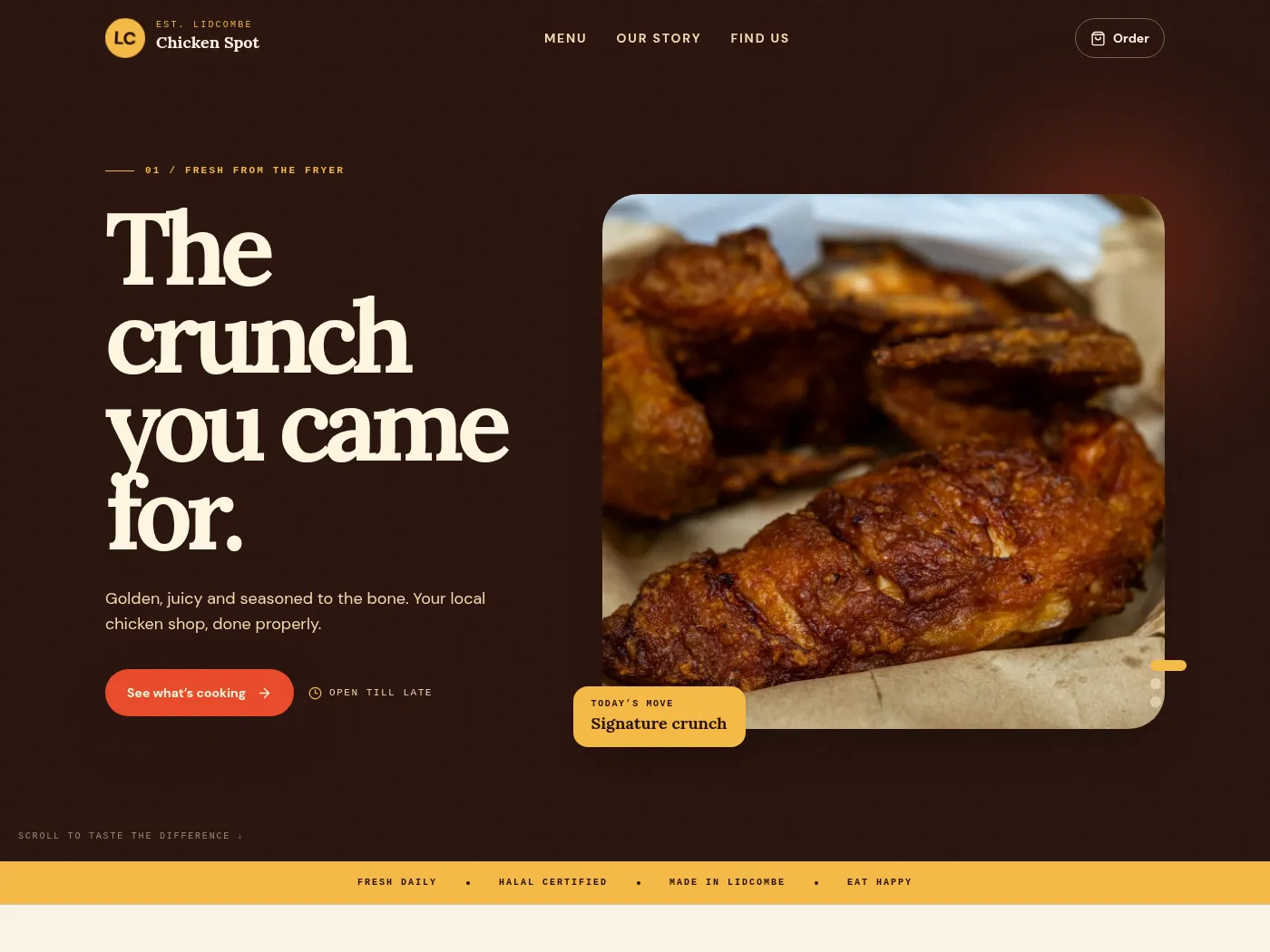 Lidcomb Chicken Web