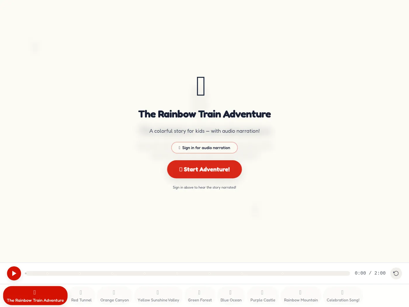 Rainbow Train Story Video