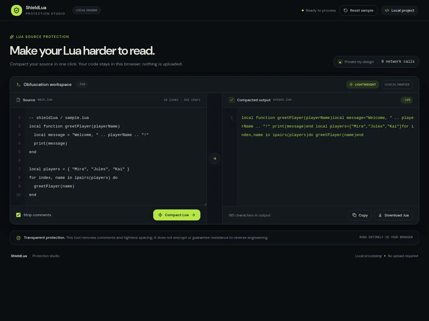 ShieldLua Obfuscator Platform