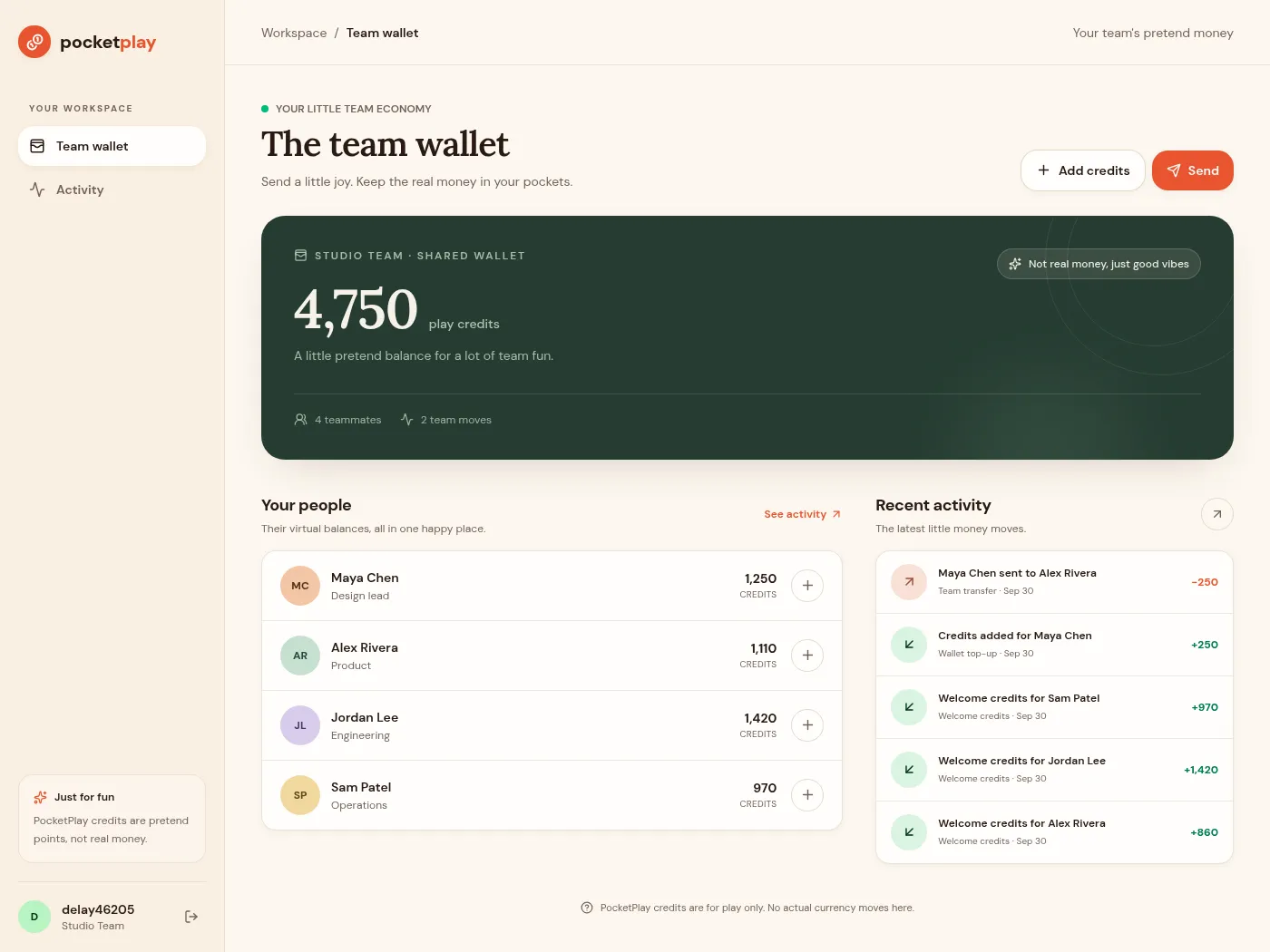 Virtual Team Wallet