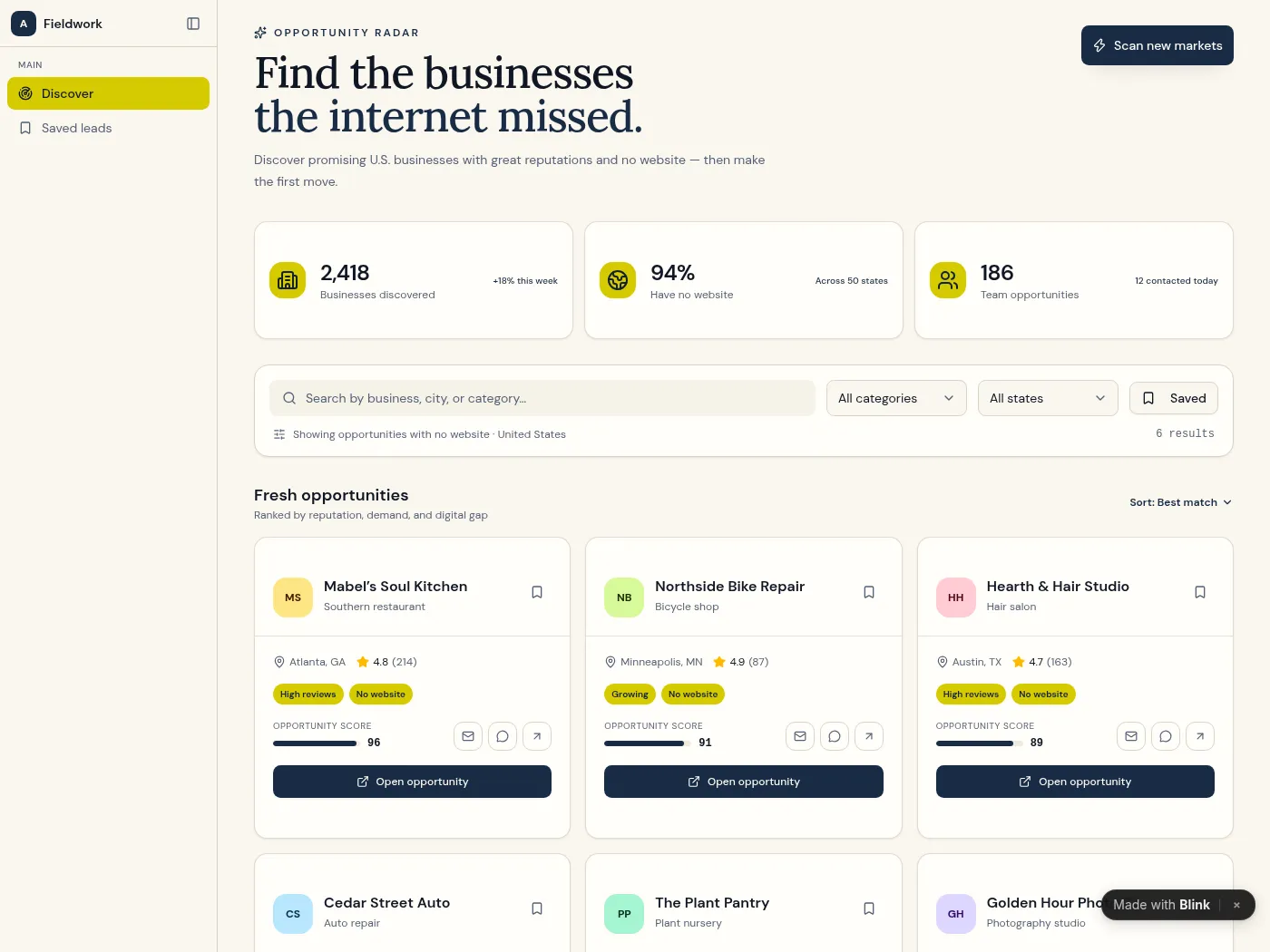 Offline Biz Finder