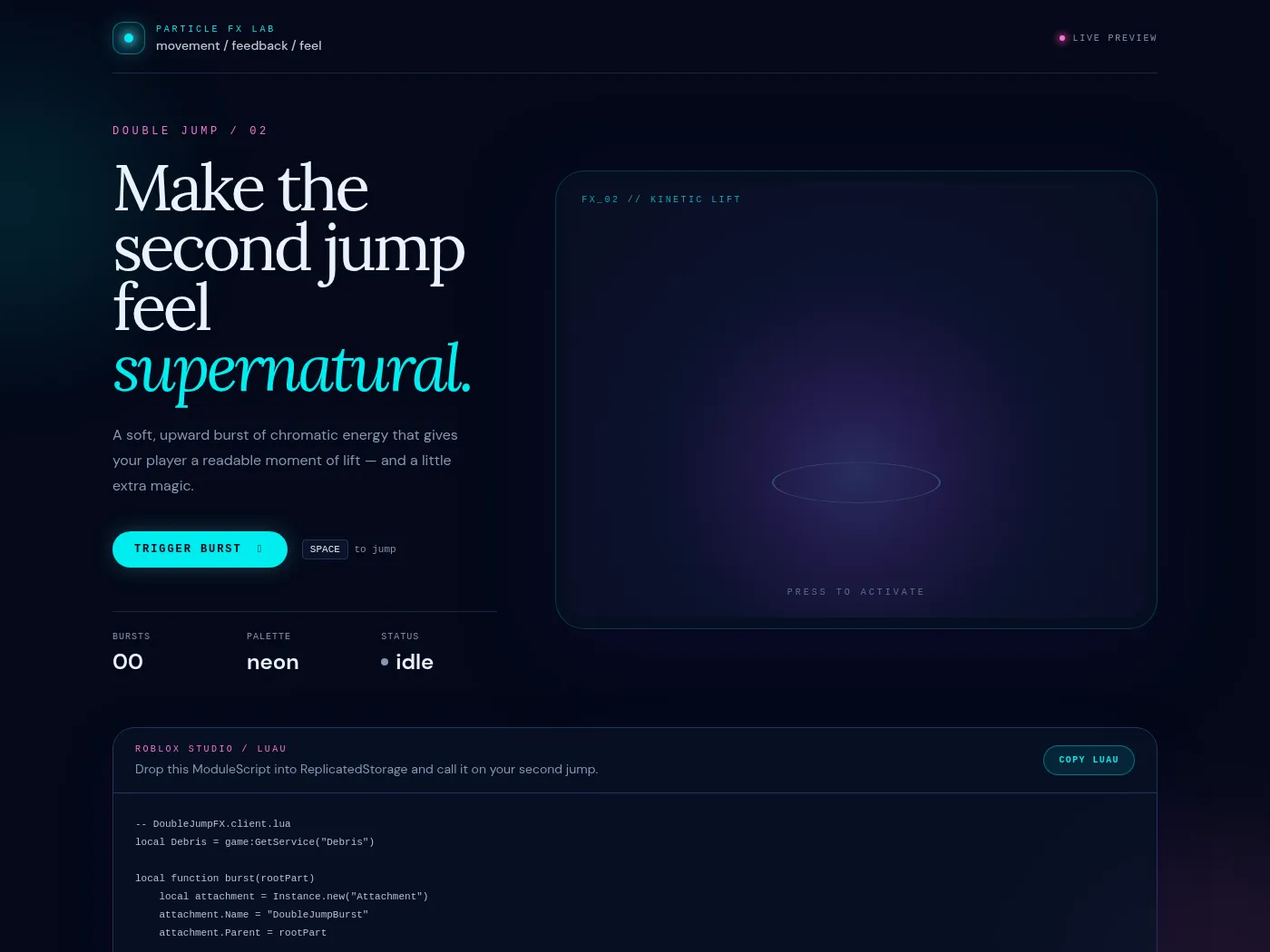 Double Jump Particle FX