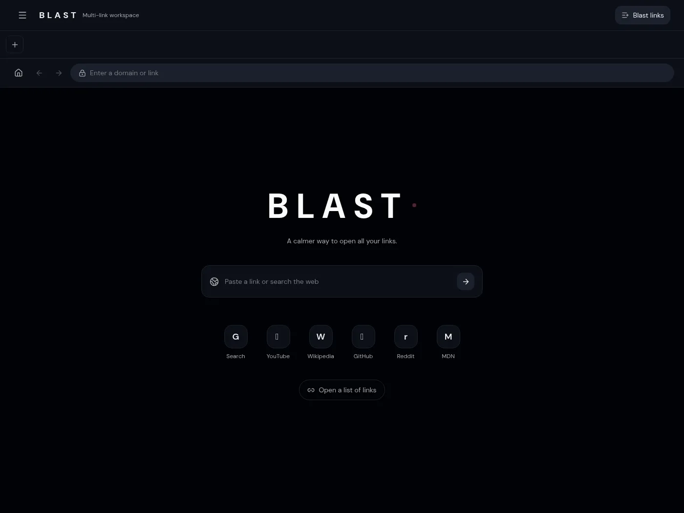 Link Blast Browser