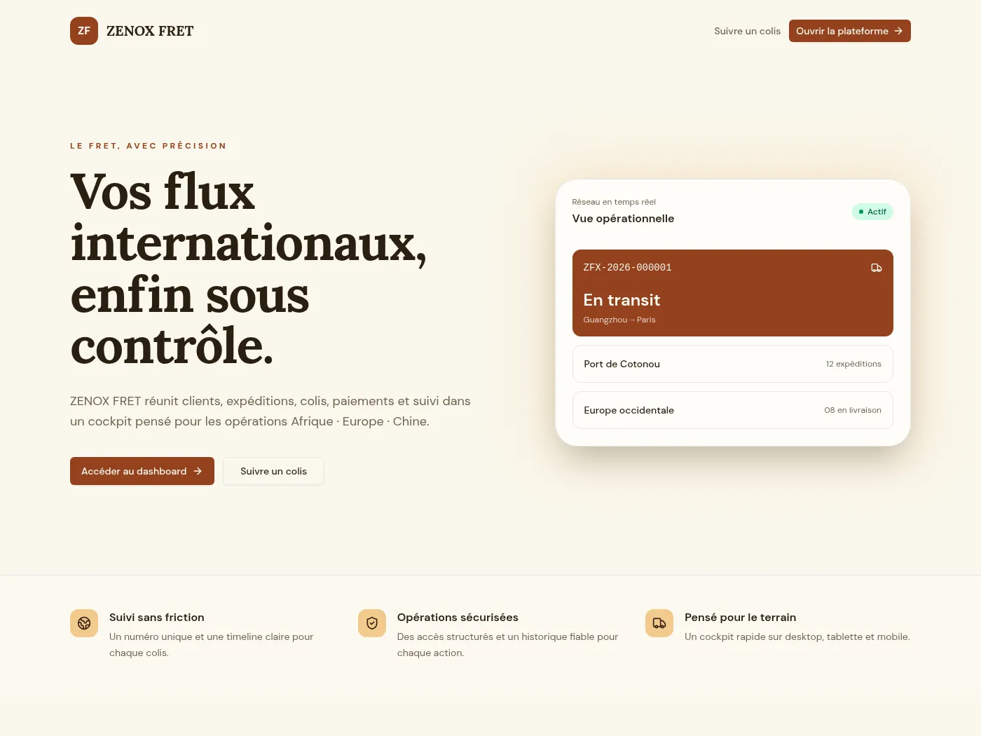 Zenox Fret SaaS Platform