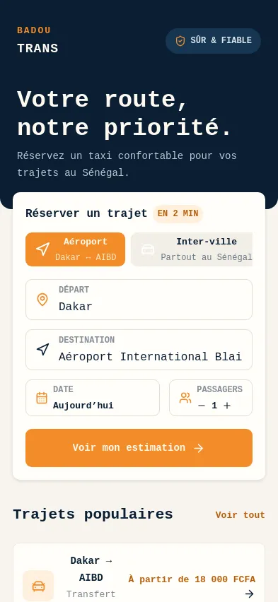 BADOUTRANS Taxi Booking