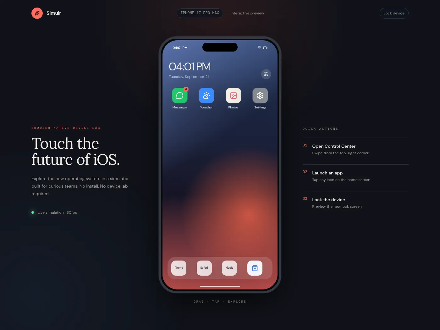 iPhone 17 Pro Max Sim