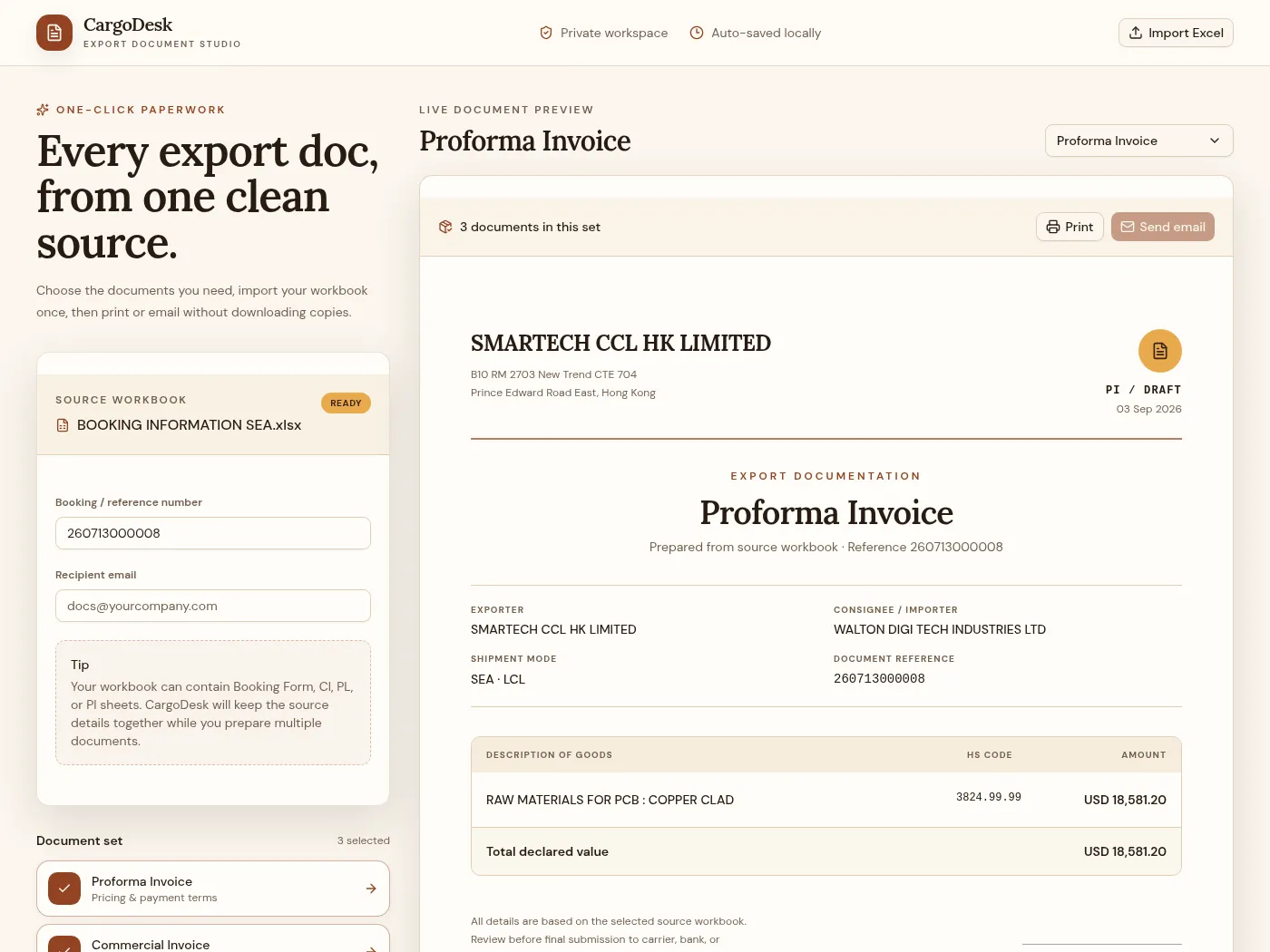 Smart Export Docs Suite