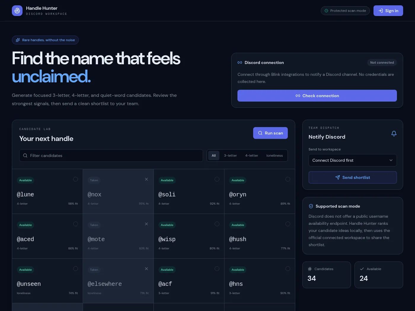Discord Handle Hunter