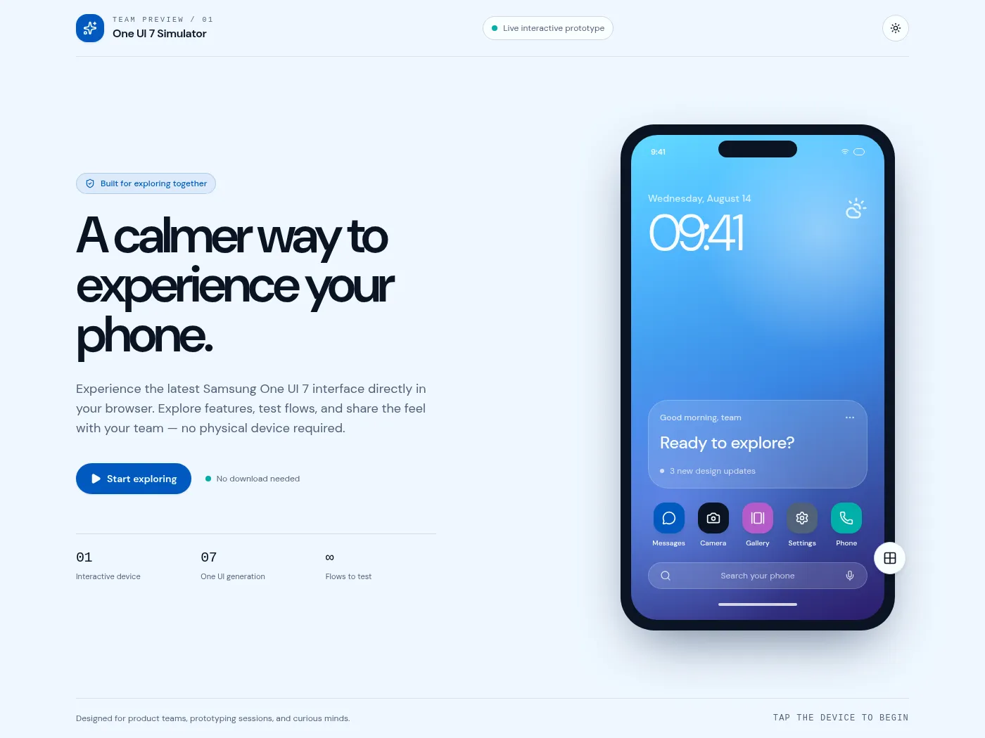One UI 7 Simulator